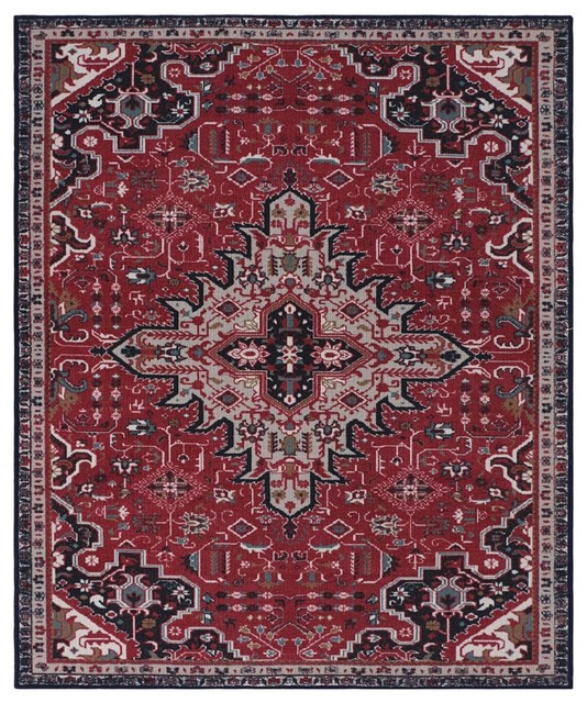 Rust Athena Distressed Vintage Inspired Area Rug, 5'x7' - Mediterranean ...