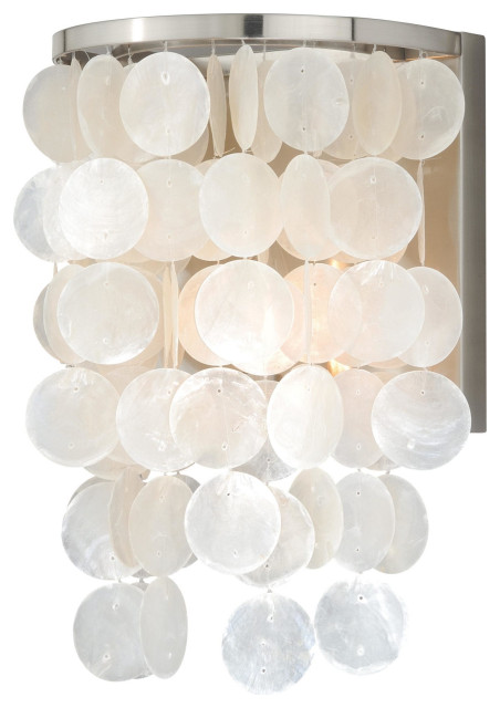 Elsa Capiz 1L Shell Vanity Satin Nickel - Beach Style - Bathroom Vanity ...
