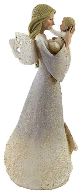 Figurine Baby Blessing Angel Polyresin Mother Child Newborn Blessing ...