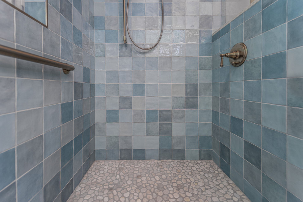Arizona Tile Flash Light Blue Shower Tile Walls - Beach Style ...