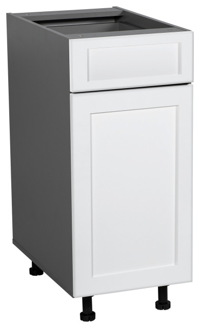 21 Base Cabinet Single Door Single Drawer Grey, 21 x 34 1/2 x 23 3/8 ...
