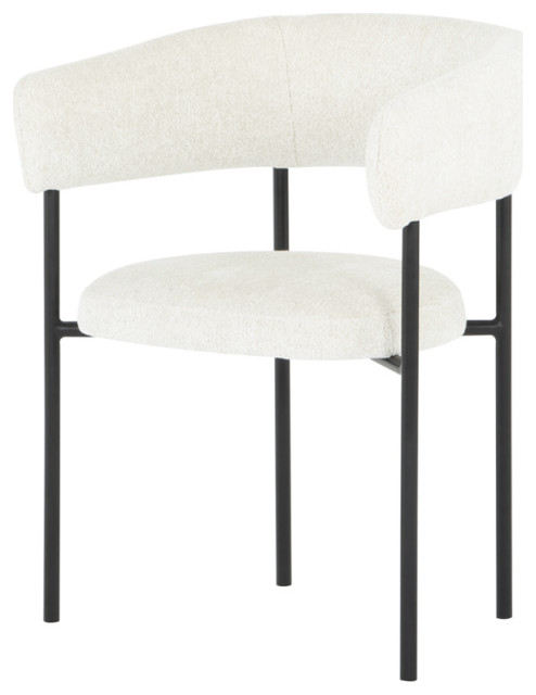 Cassia Buttermilk Boucle Dining Chair - Midcentury - Dining Chairs - by ...