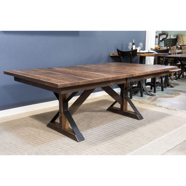 Norway Industrial Farmhouse Dining Table, 48"x96" - Industrial - Dining ...