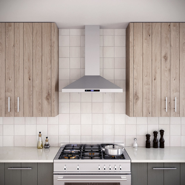 Streamline 30" Francesco Ducted Wall Mount Range Hood, Stainless Steel ...