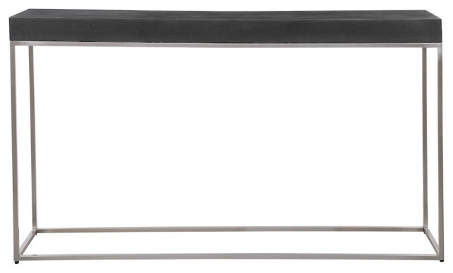 Uttermost Jase Black Concrete Console Table, 24974 - Contemporary ...