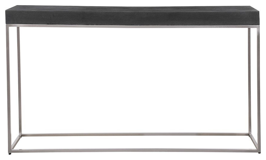 Uttermost Jase Black Concrete Console Table, 24974 - Contemporary ...