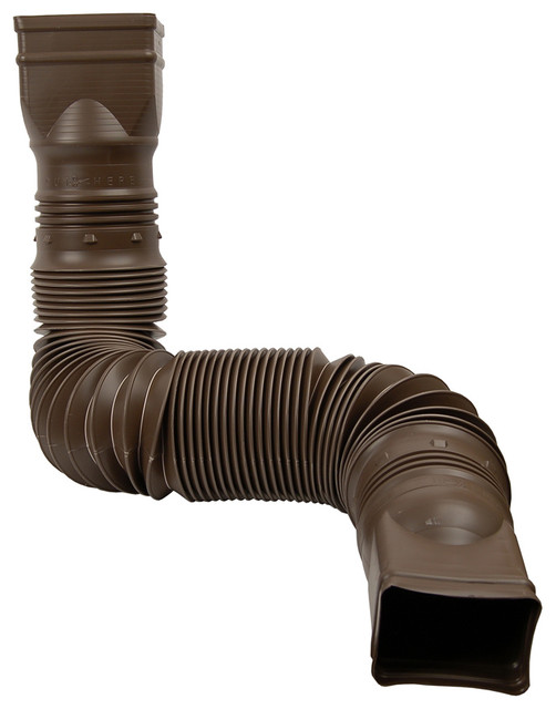 Flex-A-Spout Downspout Extension Brown - Transitional - Roofing And ...