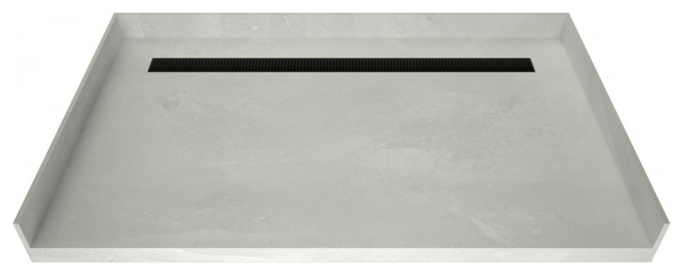 Redi Trench 40x60 Barrier Free Shower Pan Back Matte Black Trench ...