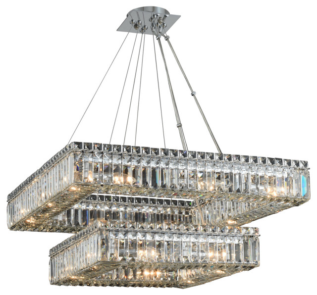 Quadro 38x4" 20-Light Contemporary Large Pendants by Allegri ...