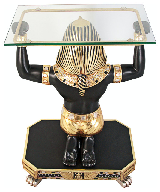 Servant to the Pharaoh Glass-Topped Console Table - Eclectic - Console ...