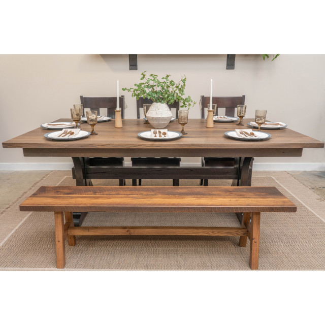 Wexway Rustic Farmhouse Dining Table, 42"x108" - Transitional - Dining ...