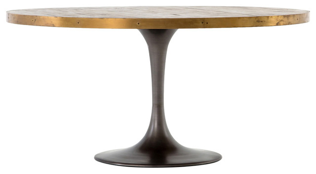 Four Hands Evans Round Dining Table, 60" - Midcentury - Dining Tables ...