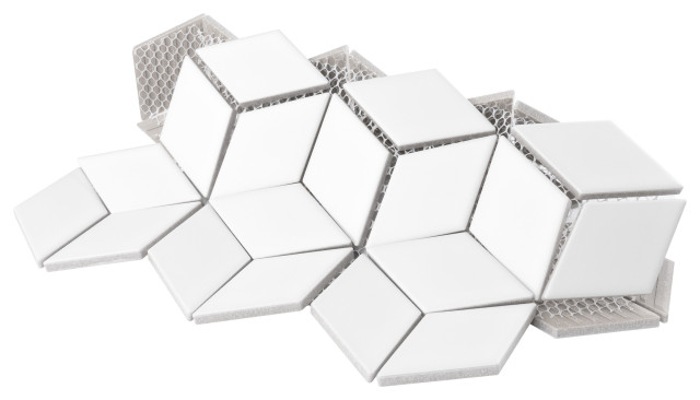 Metro Rhombus Mosaic Floor and Wall Tile - Contemporary - Mosaic Tile ...