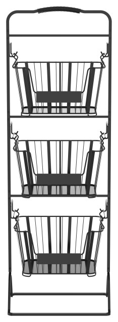 Oceanstar 3-Tier Metal Wire Storage Basket Stand with Removable Baskets ...