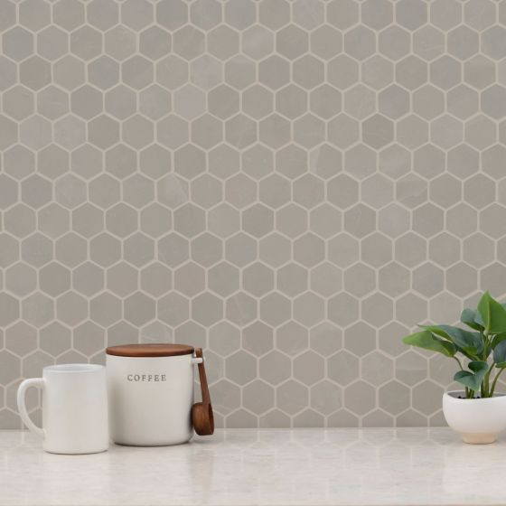 Sande Grey 2X2 Hexagon Matte Porcelain Mosaic - Traditional - Tile - by ...