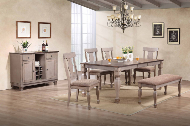 Suffolk Dining Table With 18" Butterfly Leaf Extension - French Country ...