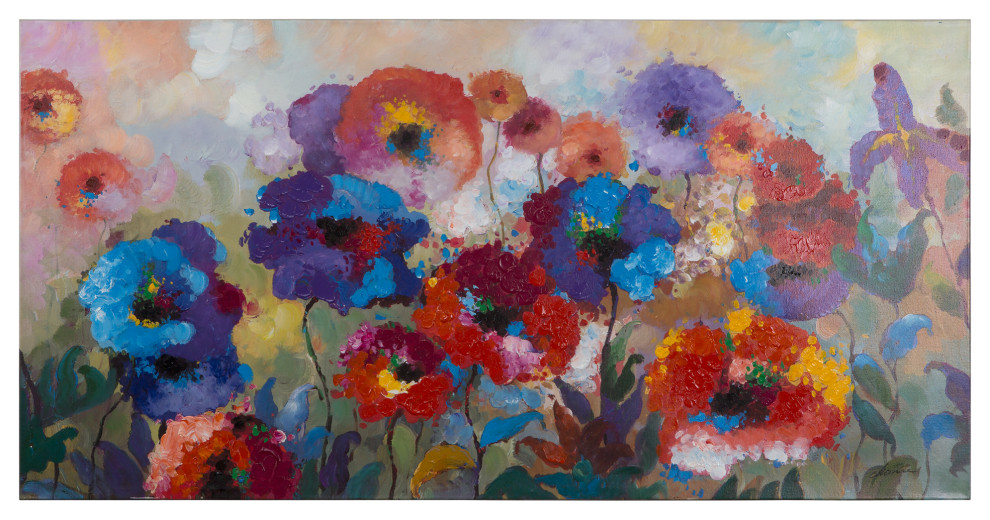 Flower Garden Art - Contemporary - Paintings - by Elite Fixtures | Houzz