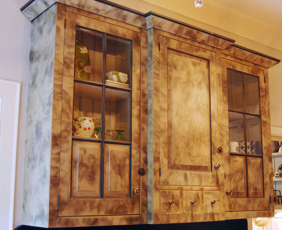 Mid Ohio Farm House - Collected Style Painted and Curly Maple Kitchen ...
