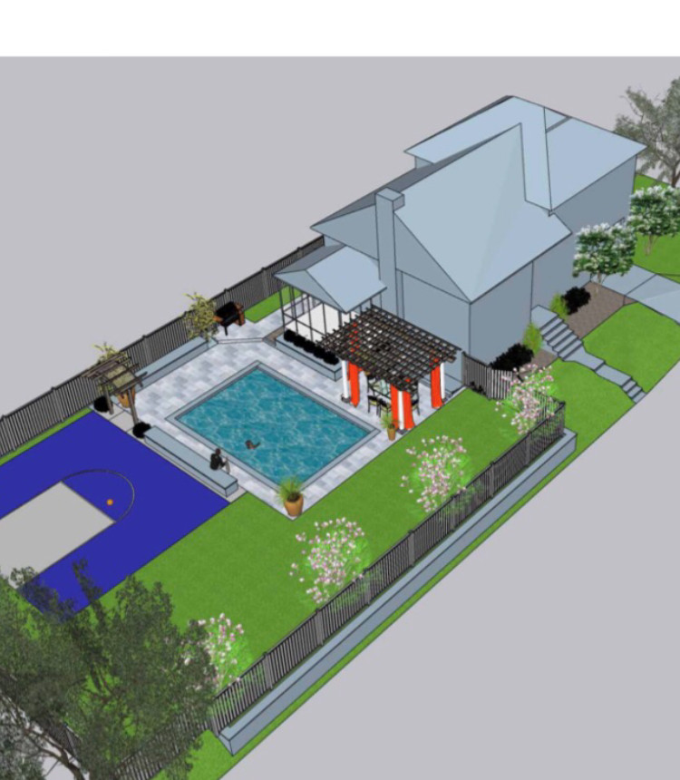 Pool, Basketball Court, and Retaining Wall in Silver Spring, MD ...