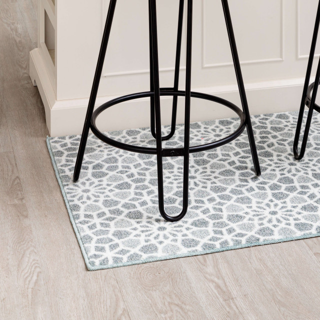 Mohawk Home Mosaic Tile Grey 1' 8" x 2' 6" Kitchen Mat, 2' 6" X 4' 2 ...