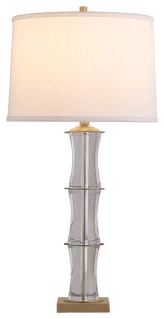 Rivoli Crystal/Aged Brass Lamp - Asian - Table Lamps - by Port 68 | Houzz