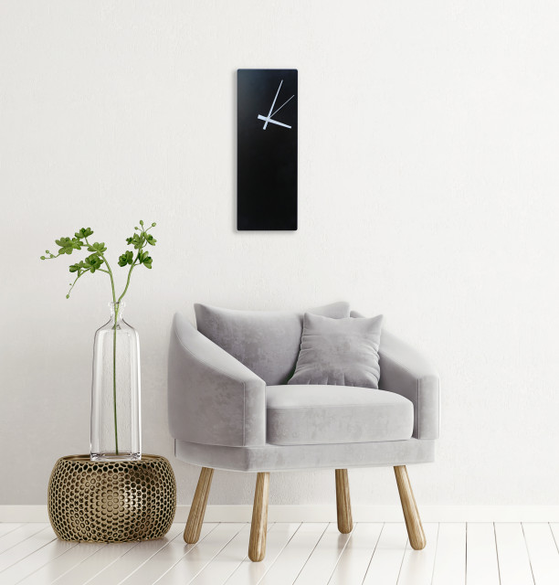 Contemporary Home Decor 'Rectangle Studio Clock Black' Minimalist Wall ...