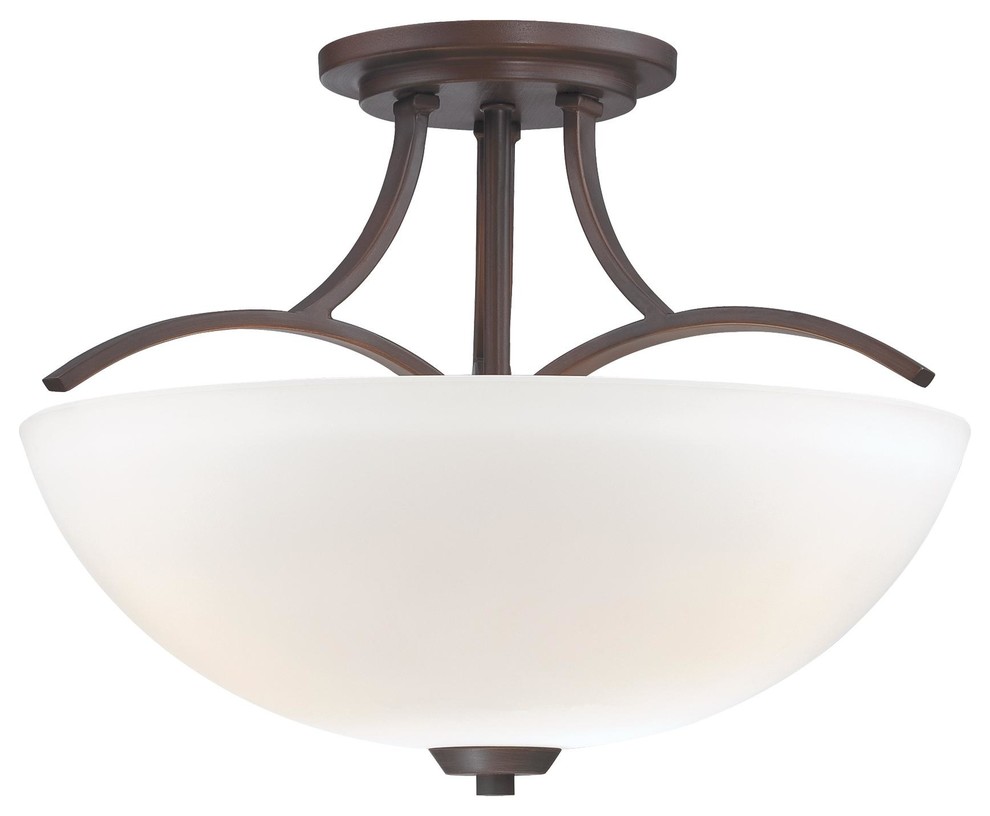 Minka Lavery Overland Park 3-Light Semi Flush Mount - Transitional ...