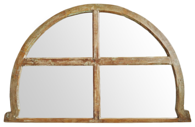 Consigned Chandra Vintage Arched Window Mirror - Farmhouse - Wall ...
