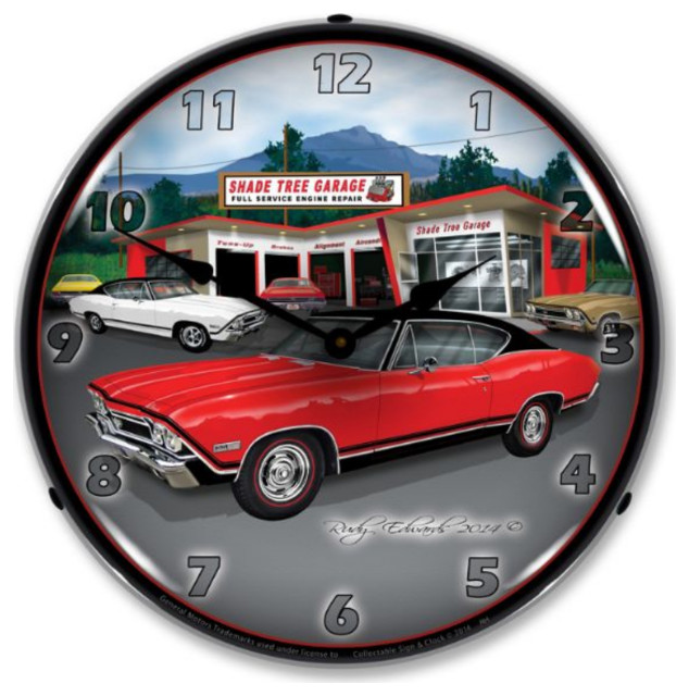 GMRE1408546 1968 SS Chevelle Clock - Midcentury - Wall Clocks - by ...