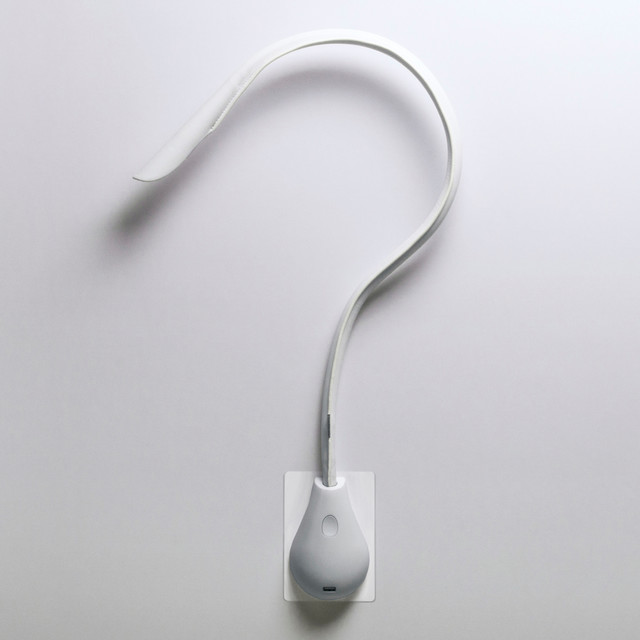 Innermost Cobra LED flexible arm Wall Task Light, White - Contemporary ...