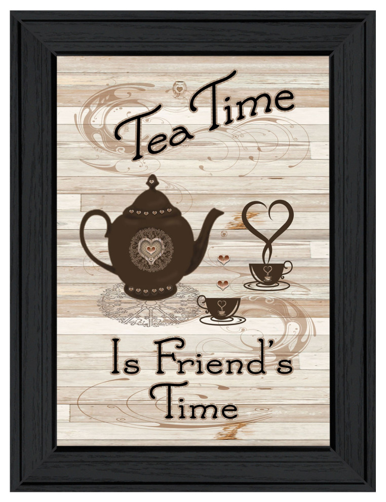 Tea Time 2 Black Framed Print Wall Art - Contemporary - Prints And ...