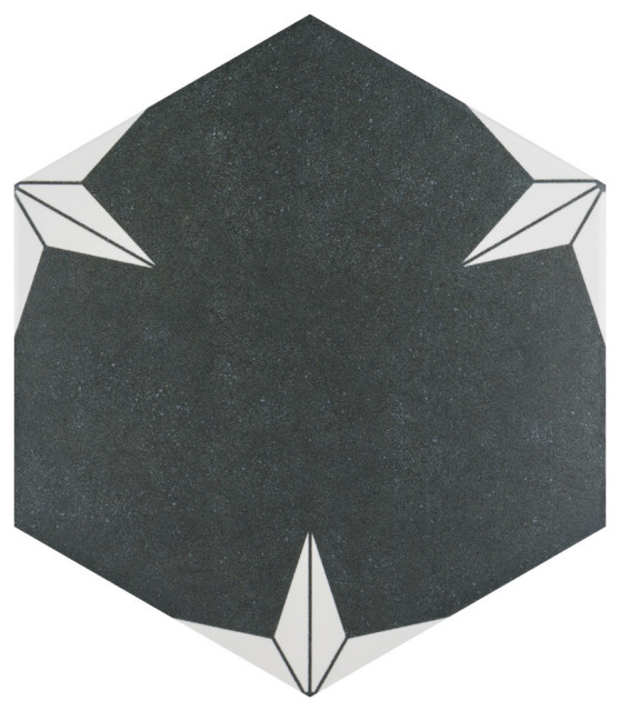 Stella Hex Night Porcelain Floor and Wall Tile - Contemporary - Wall ...