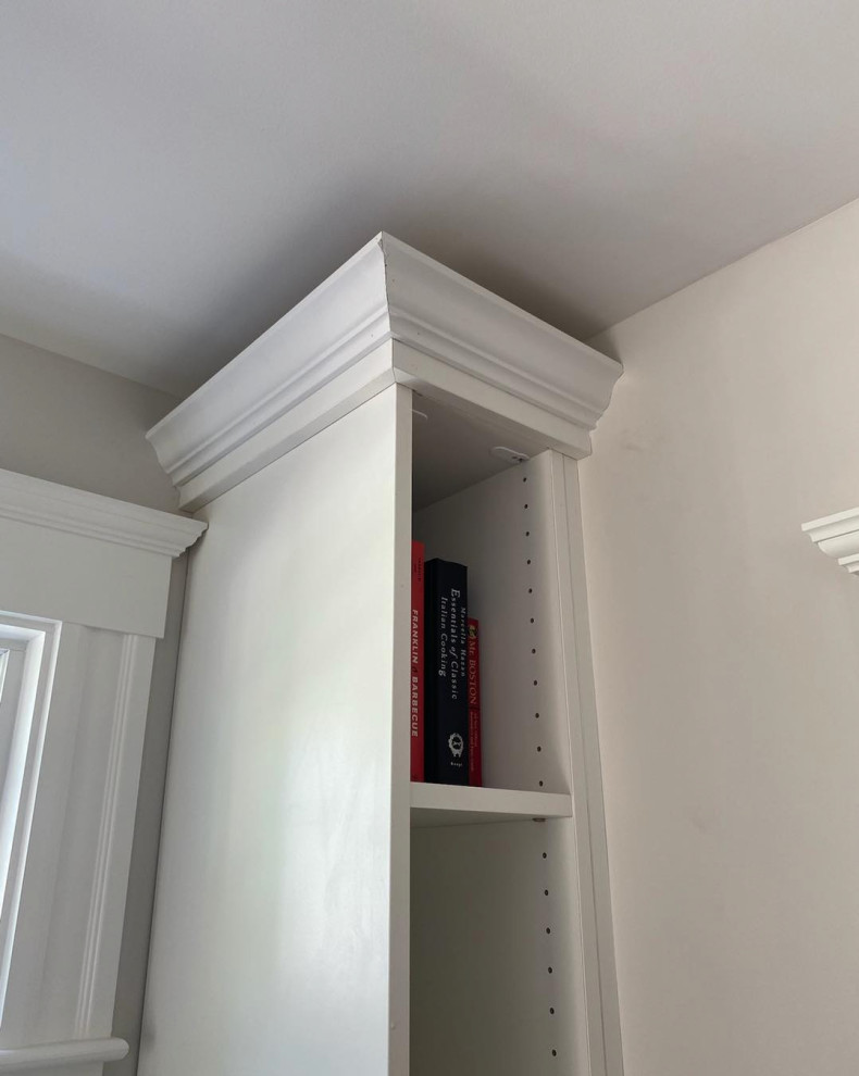 Boston Area Custom Shelving Unit with Crown Molding and Adjustable ...