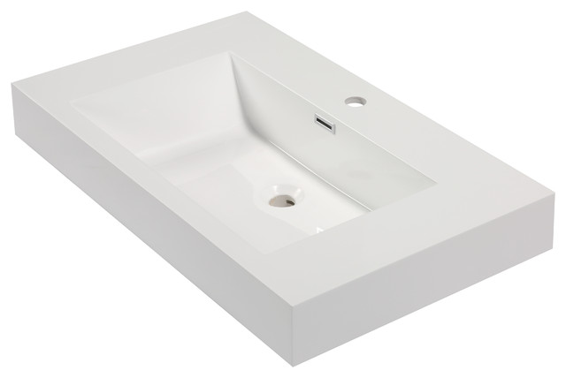 Aquamoon Venice Modern Bathroom Vessel Sink, 31 1/4" - Contemporary ...