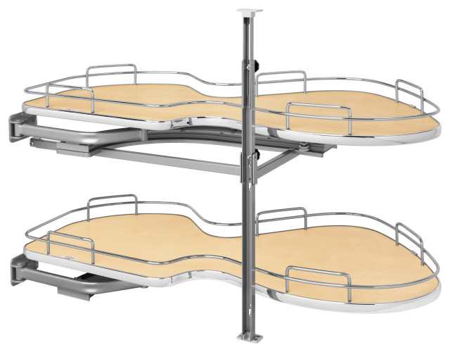 Solid Surface 2-Shelf Blind Corner Organizer for Blind Right Cabinet ...