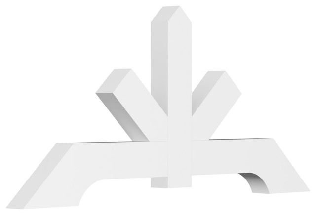 Vanguard Architectural Grade PVC Gable Bracket, 72"Wx33"H (11/12 Pitch ...