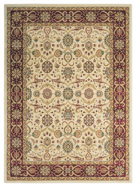 Nourison PERSIAN CROWN 177 CREAM RUG, 5'3"x7'4" - Traditional - Area ...