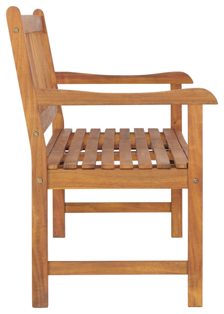 Bristol Two Seat Bench With Pop Up Table - Transitional - Outdoor ...