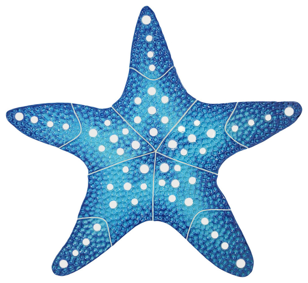 Starfish Ceramic Pool Mosaic, 10" - Beach Style - Mosaic Tile - by Blue ...