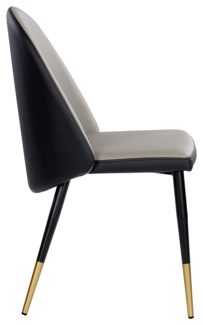 Kline Dining Chair Dillon Stratus/Dillon Black, Taupe - Midcentury ...