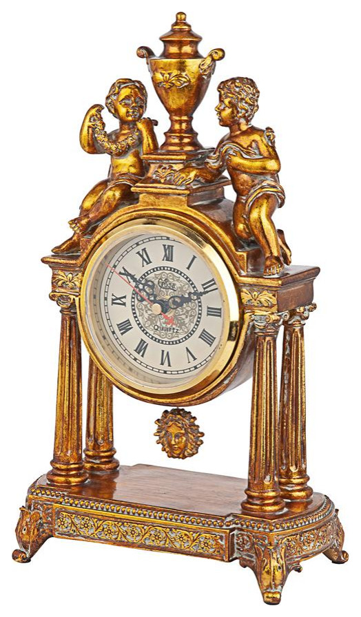 Design Toscano Arch Of Aion God Of Time Mantle Clock - Victorian - Desk ...
