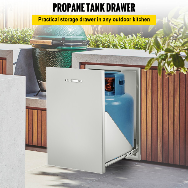Outdoor Kitchen Propane Tank Drawer Stainless Steel Pull Out Trash ...