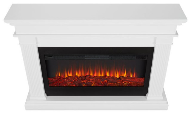 Real Flame Beau Amish Style Solid Wood Electric Fireplace in White ...