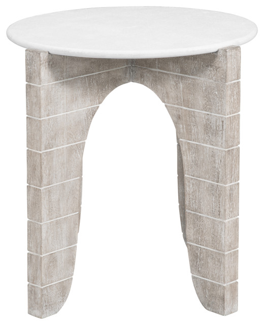 Bali Round End Table - Farmhouse - Side Tables And End Tables - by ...