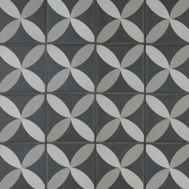 Twenties Petal Mini Ceramic Floor and Wall Tile, Sample - Contemporary ...