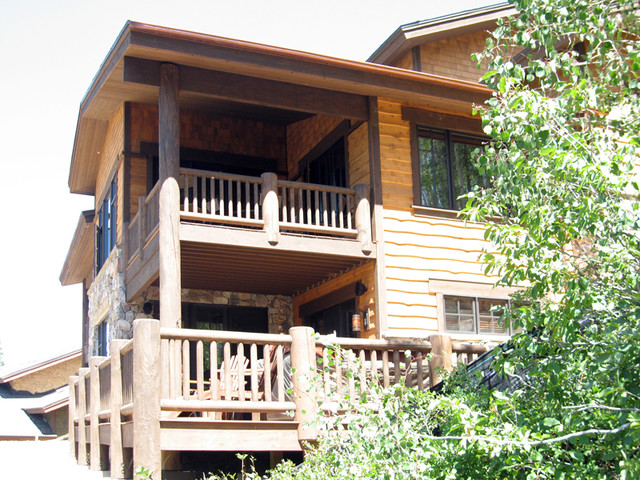 Exterior - Log & Timber Balustrades - Salt Lake City - by Titan Stairs ...