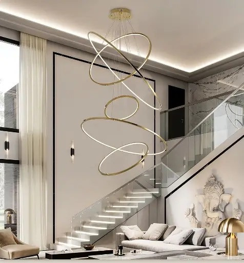 Akari Swirl Rings LED Chandelier Pendant Light - Modern - Chandeliers ...