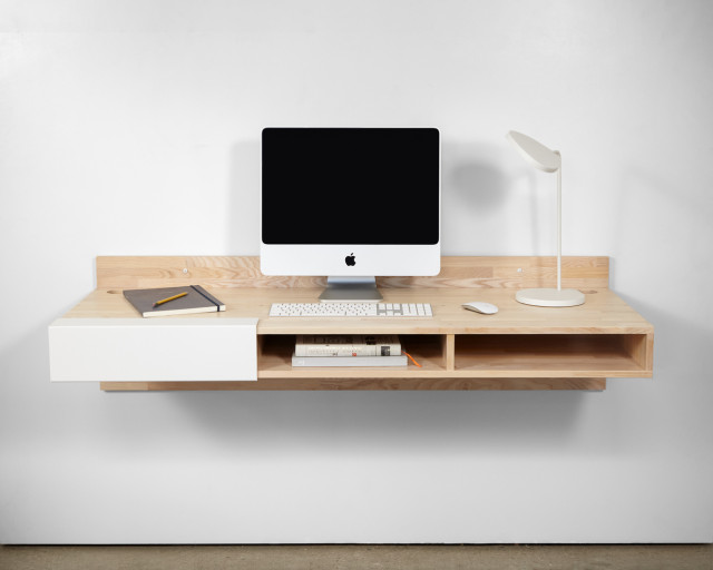 Wall Mounted Desk, Ash - Transitional - Desks And Hutches - by ...