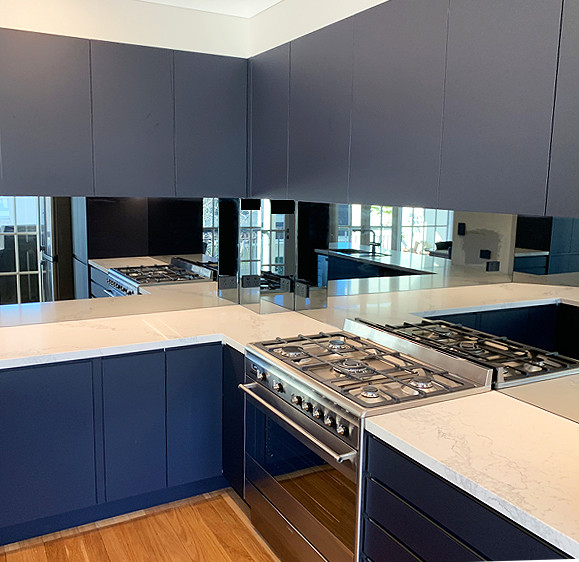 Mirror Splashbacks - Modern - Kitchen - Sydney - by Polytech Glass ...