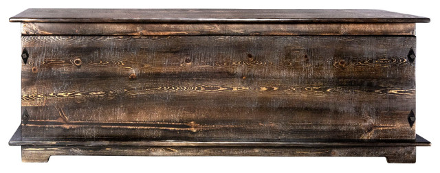 Big Sky Collection Rugged Sawn 4' Blanket Chest - Rustic - Accent And ...